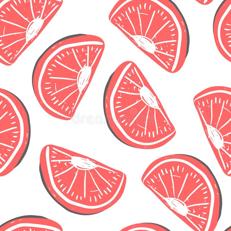 Grapefruit and Exotic Fruits Seamless Pattern. Fresh Green Grapefruit ...
