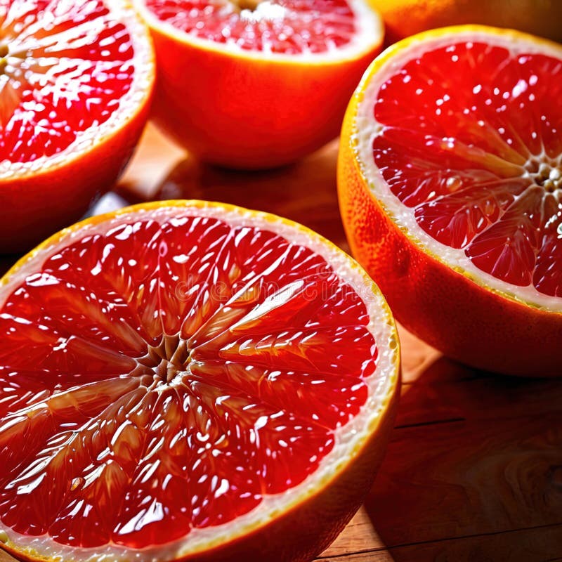 Grapefruit Fresh Raw Organic Fruit Stock Illustration - Illustration of ...