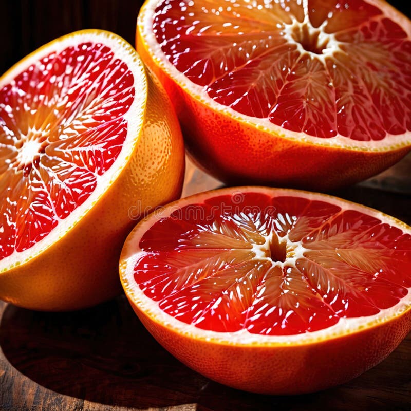 Grapefruit Fresh Raw Organic Fruit Stock Illustration - Illustration of ...