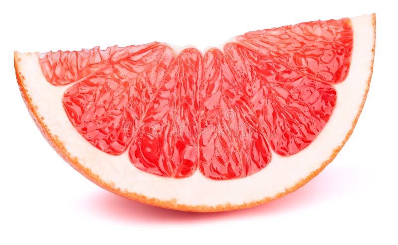 Grapefruit Fruit Slice Isolated on White Stock Photo - Image of slice ...