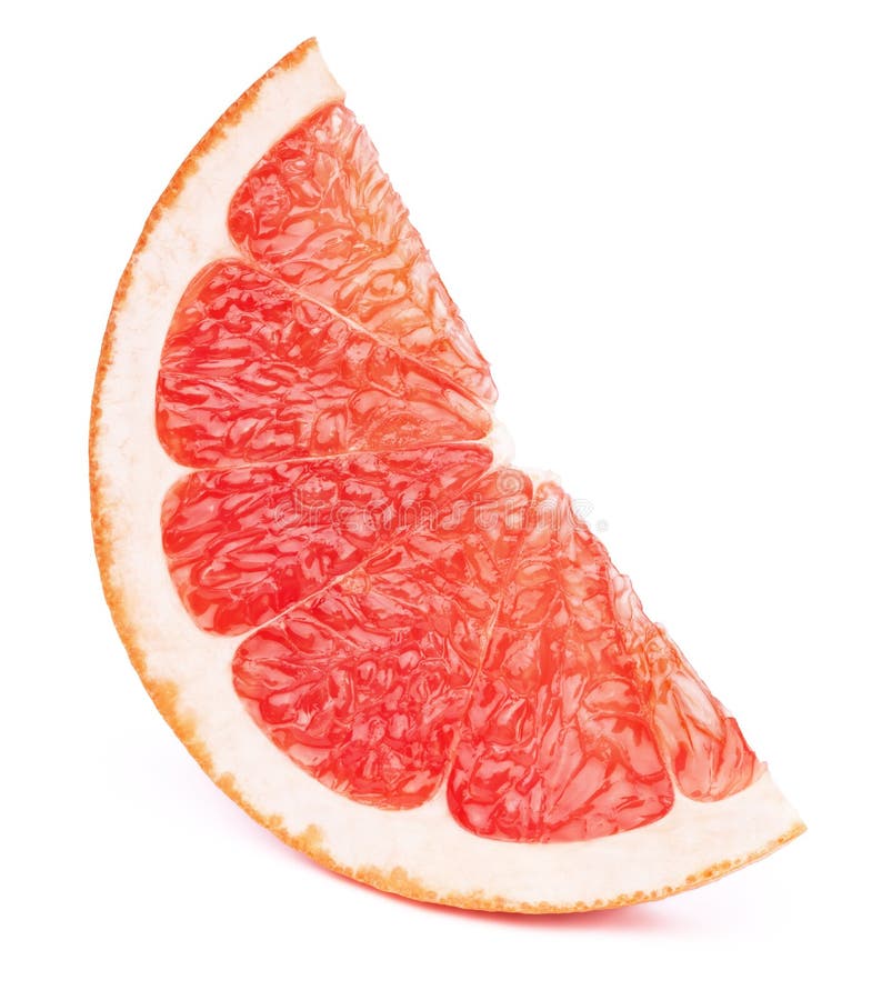 Grapefruit Fruit Slice Isolated On White Stock Image - Image of piece ...
