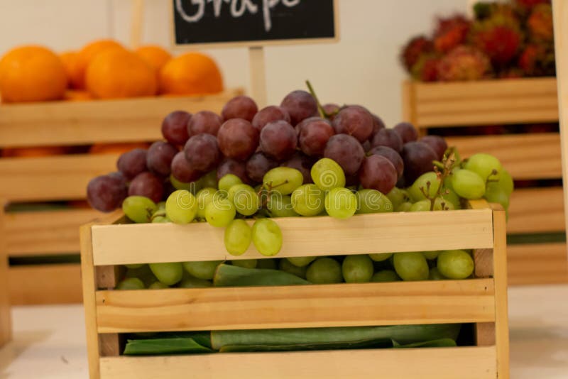 Grapefruit of Fruit in Wood Box Set Stock Image - Image of delicious ...