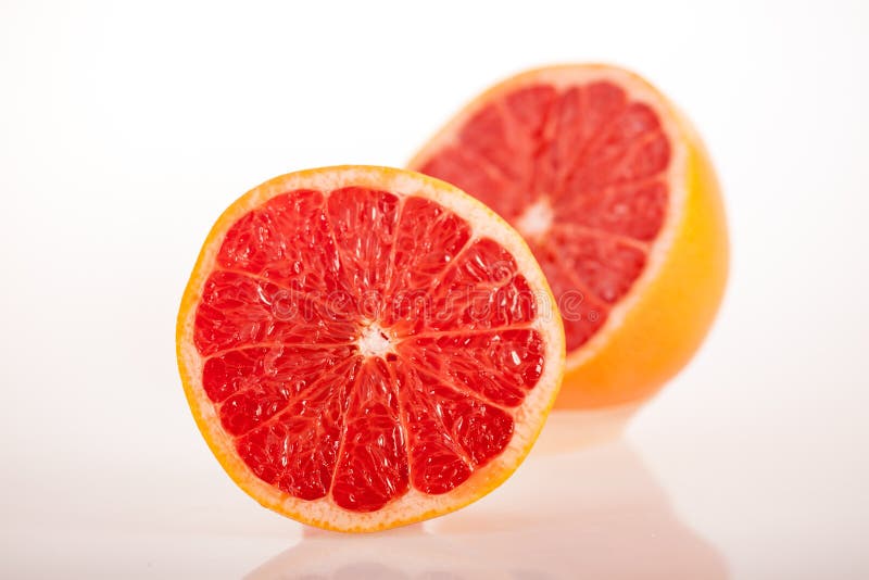 Grapefruit Halves before White Cut Out Stock Image - Image of farming ...