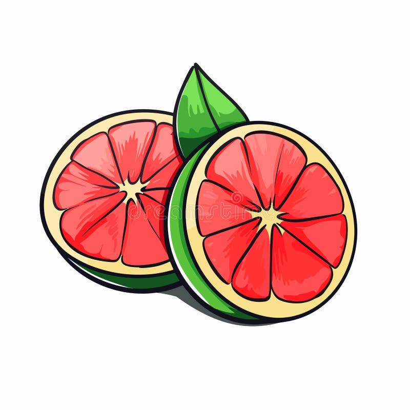 Grapefruit Hand-drawn Illustration. Grapefruit. Vector Doodle Style ...