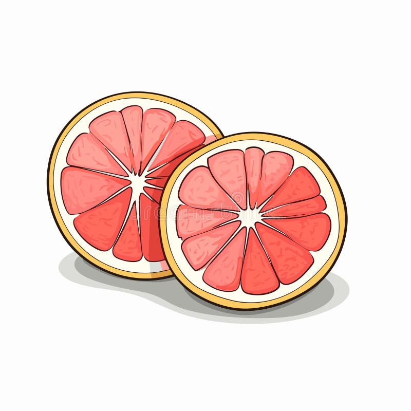 Grapefruit Hand-drawn Illustration. Grapefruit. Vector Doodle Style ...