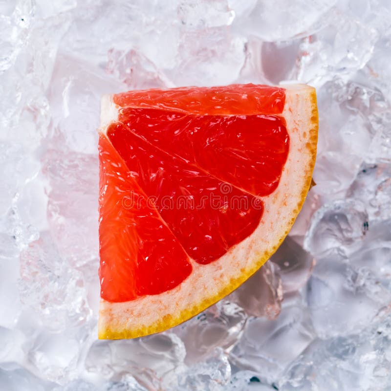 Grapefruit with ice stock photo. Image of piece, water - 39392884