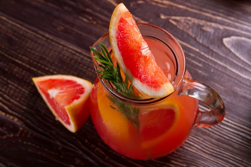 Grapefruit lemonade. stock photo. Image of green, lemon - 56307414