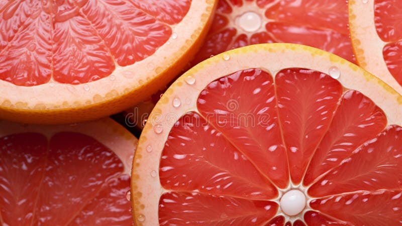 Grapefruit Macrophotograp. Orange Slices.Red Orange Cut Background ...