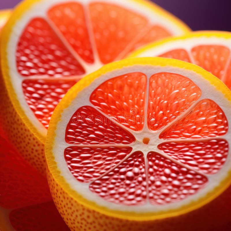 Grapefruit, Orange and Grapefruits are Cut in Half, AI Stock ...