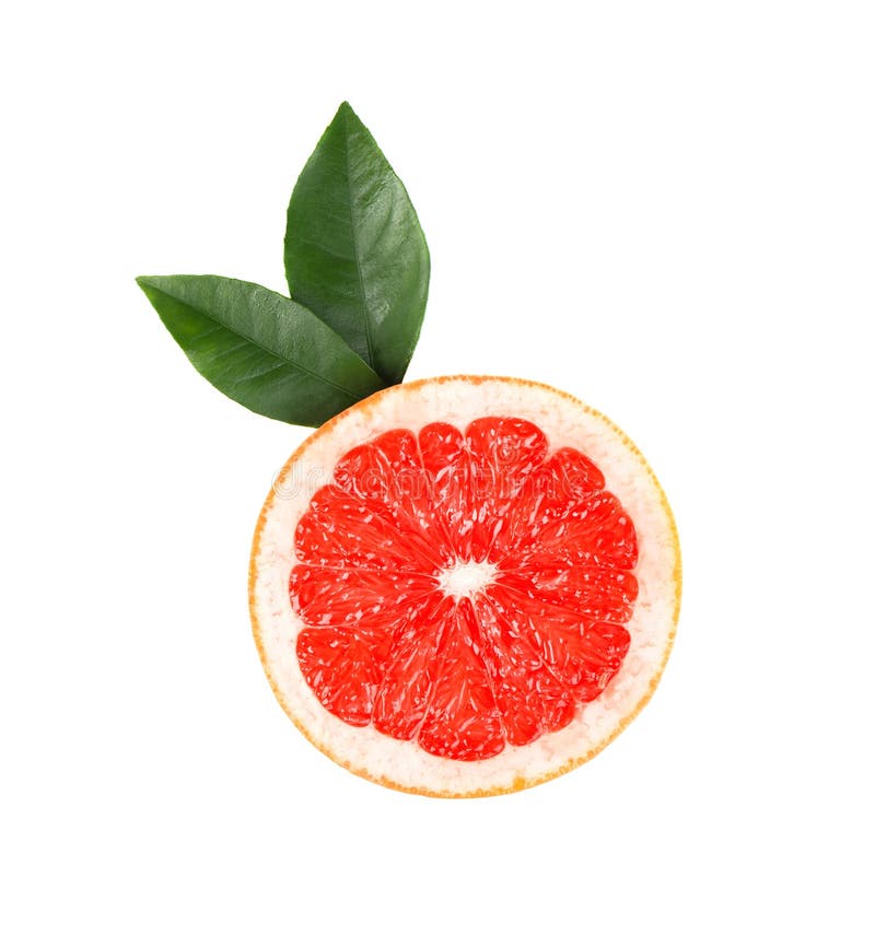 Grapefruit Piece Isolated on White Background. Fresh Fruit. with ...