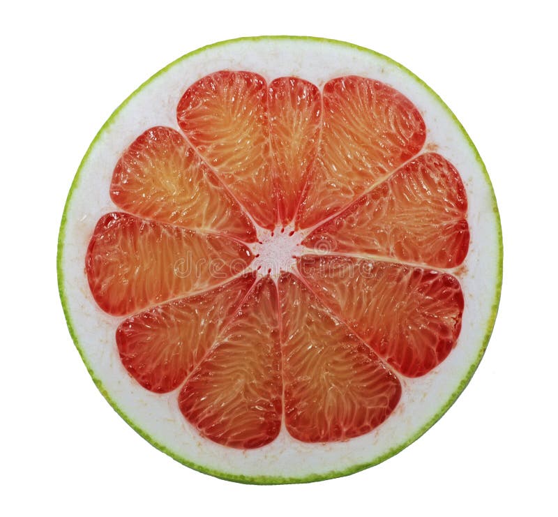 Grapefruit or Pomelo Fruit Isolated on White Stock Photo - Image of ...