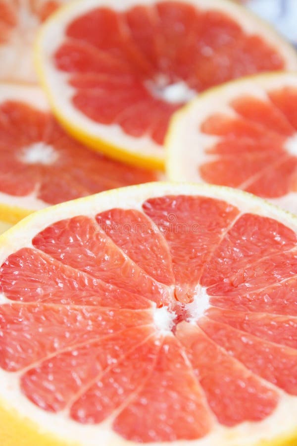 Grapefruit Red Cut by Pieces Stock Photo - Image of ingredient, healthy ...