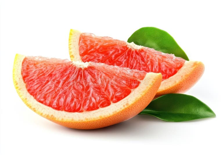 Grapefruit Segment, Isolated on a Clear Background. Stock Image - Image ...