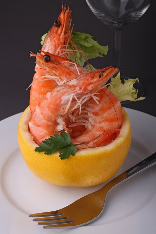 Grapefruit and Shrimp Salad Stock Image - Image of grapefruit ...