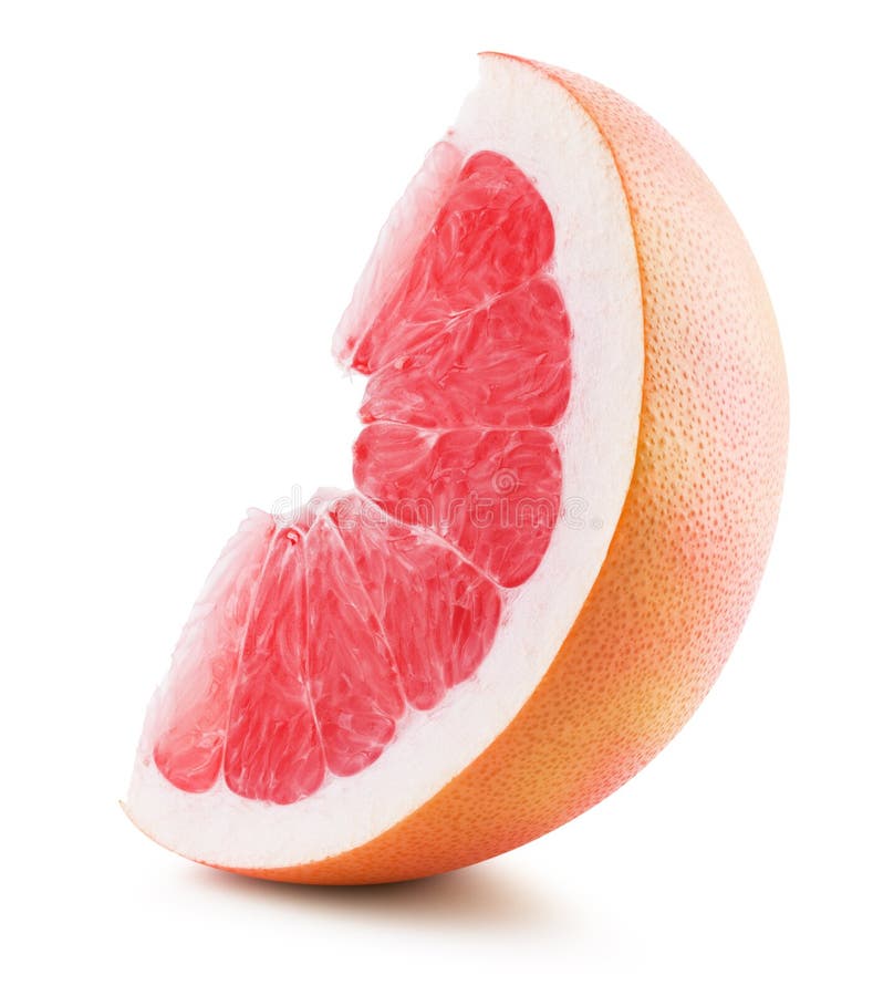 Grapefruit Slice Isolated on a White Background Stock Image - Image of ...