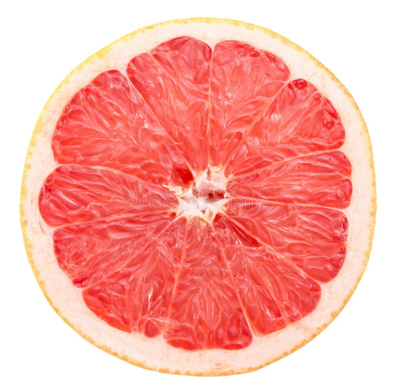 Grapefruit Slice Isolated on the White Background Stock Photo - Image ...