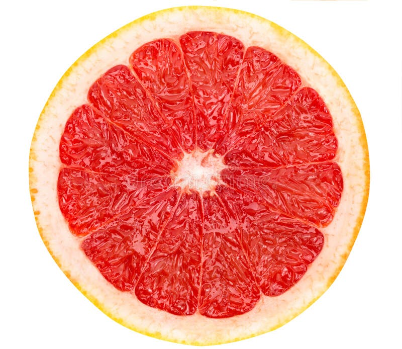 Grapefruit slice on white stock photo. Image of isolated - 37925072
