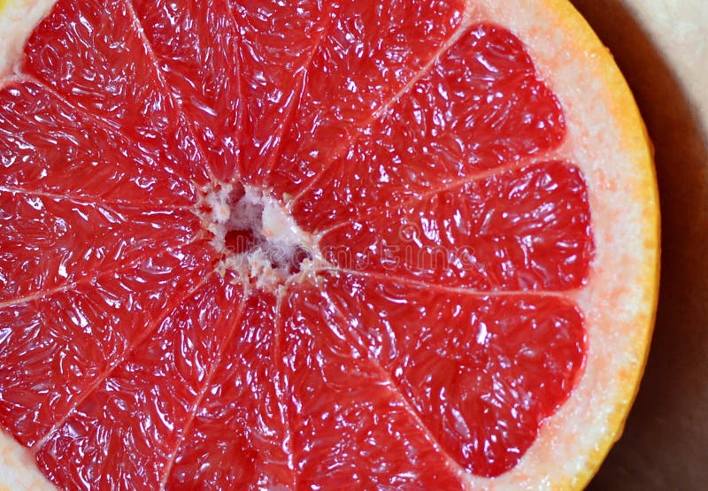 Grapefruit Sliced Half Inside Fruit Stock Photo - Image of health, view ...