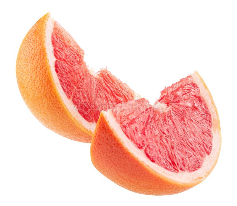 Grapefruit Slices Isolated on a White Background Stock Image - Image of ...