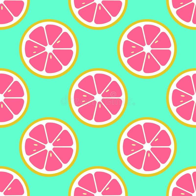 Grapefruit Slices Seamless Pattern. Flat Food Texture Stock Vector ... Grapefruit Slices Seamless Pattern. Flat Food Texture Stock Vector ...