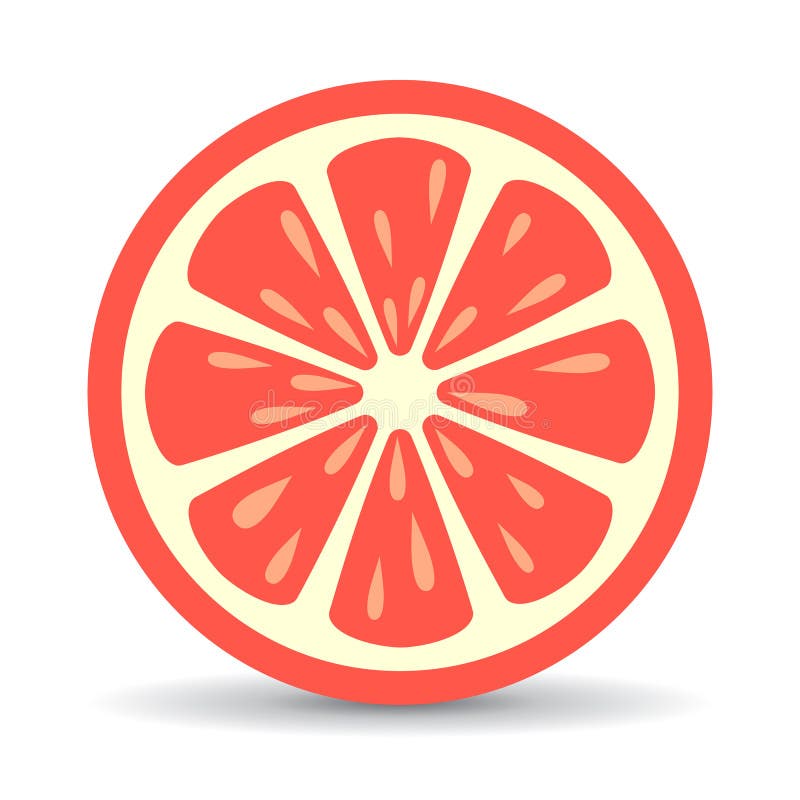 Grapefruit vector icon stock vector. Illustration of isolated - 88980424