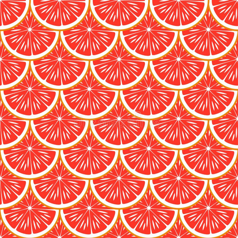 Grapefruit. Vector Seamless Pattern Stock Vector - Illustration of ...