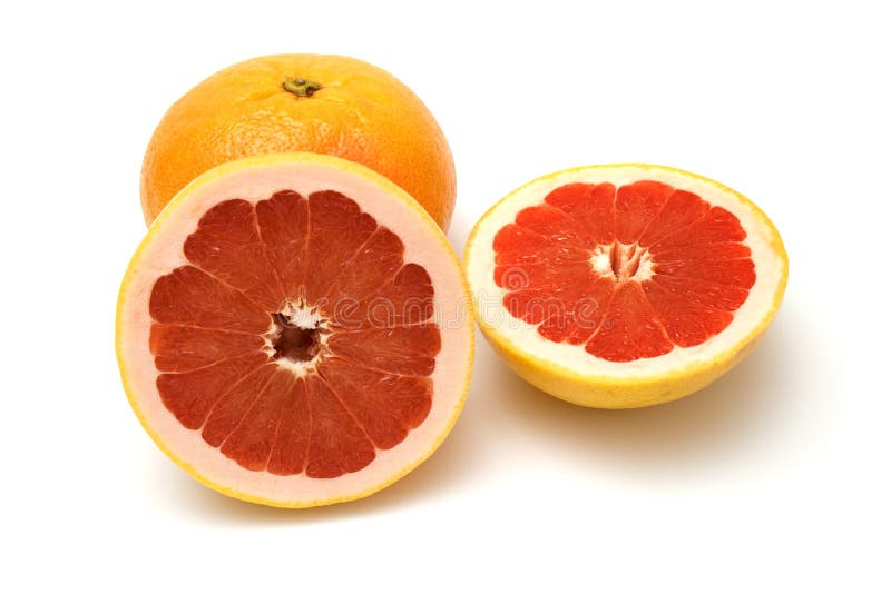 Grapefruit on White stock photo. Image of food, seedless - 4350722
