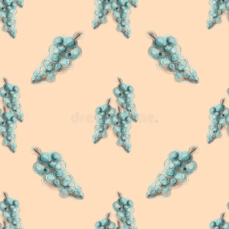 Grapes Abstract Fluid Art Pattern Stock Illustration - Illustration of ...