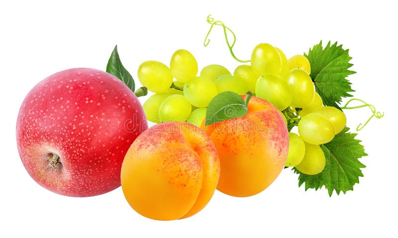Apple, Apricot and Grapes stock photo. Image of grapes - 1694536