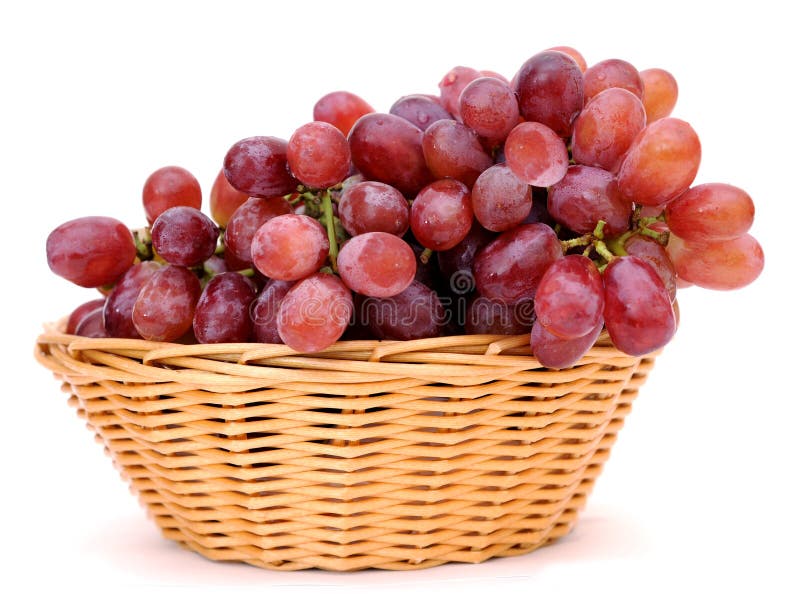 Grapes in basket stock image. Image of isolate, sweet - 27266035