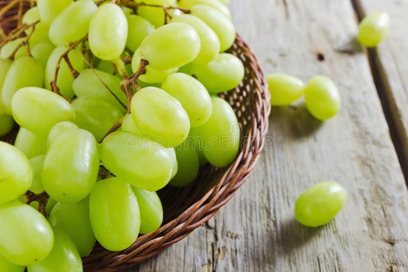 Grapes in a basket stock photo. Image of sweet, objects - 38454442