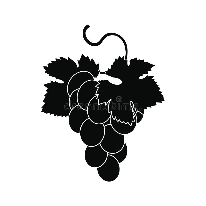 Simple Grape Bunch Icon Stock Illustrations – 1,101 Simple Grape Bunch ...