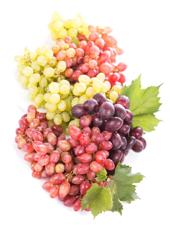 Grapes Bunch Isolated on the White Background Stock Image - Image of ...