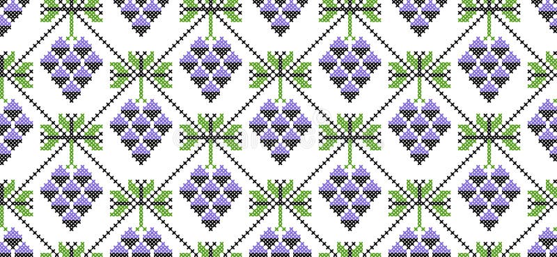 Grapes Bunch Vector Seamless Pattern. Background, Texture for Wine or ...
