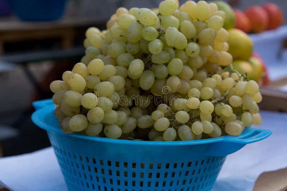 Grapes on the Counter for Sale Stock Photo - Image of agriculture ...