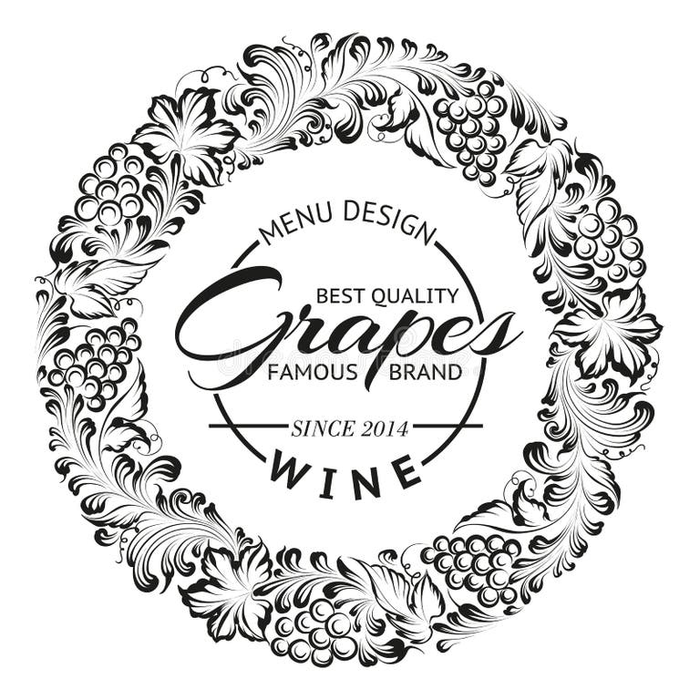 Wine Grapes Design Menu Background Stock Illustrations – 5,128 Wine ...