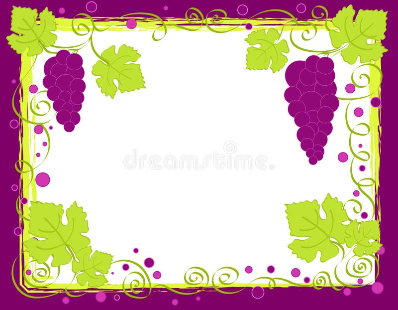 Grapes frame stock illustration. Illustration of design - 2610456
