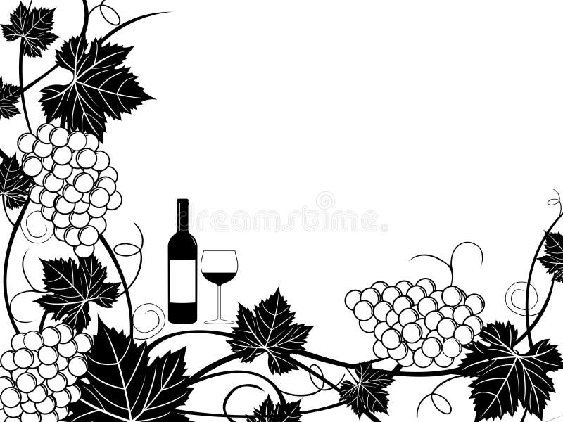 Grapes frame illustration stock vector. Illustration of food - 23113354
