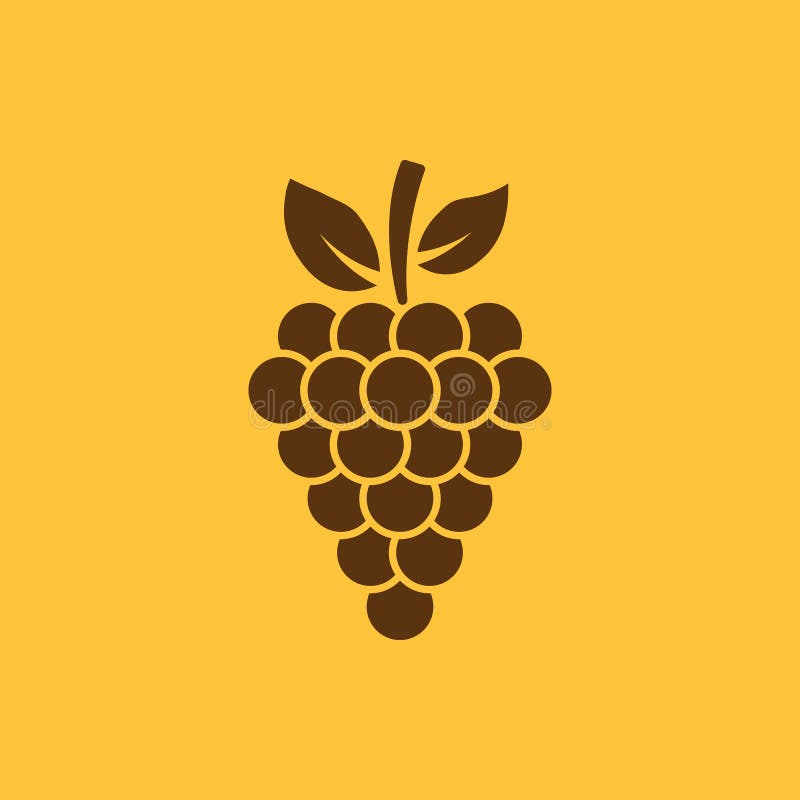 The Grapes Icon. Grape, Grapes, Wine Symbol. UI. Web. Logo. Sign. Flat ...