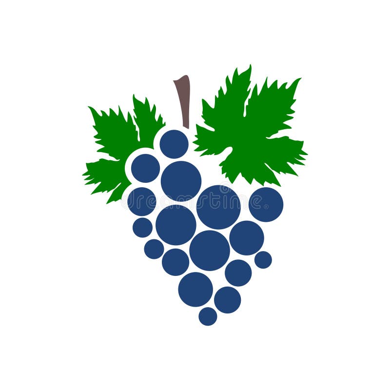 Grapes icon logo stock vector. Illustration of design - 87754514