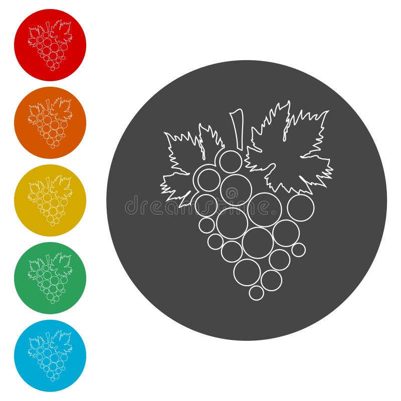 Grapes Icon, Grape logo stock vector. Illustration of logo - 184910802