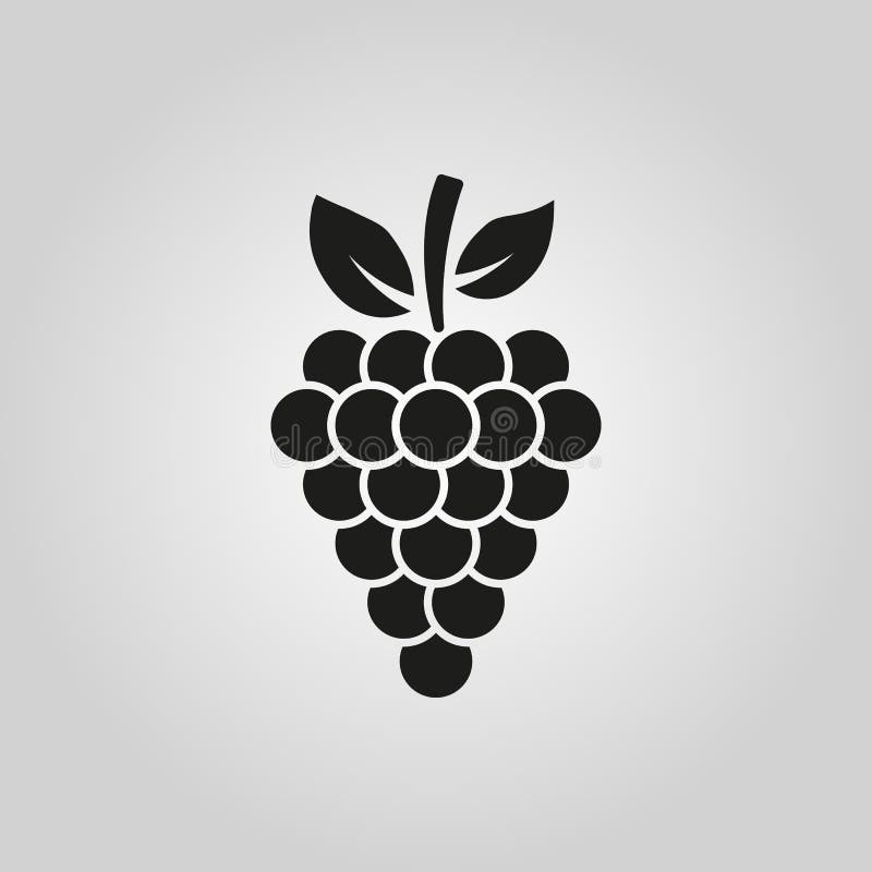 The Grapes Icon. Grape Symbol. UI. Web. Logo. Sign. Flat Design. App ...
