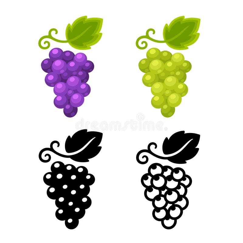 Grapes icon logo stock vector. Illustration of design - 87754514