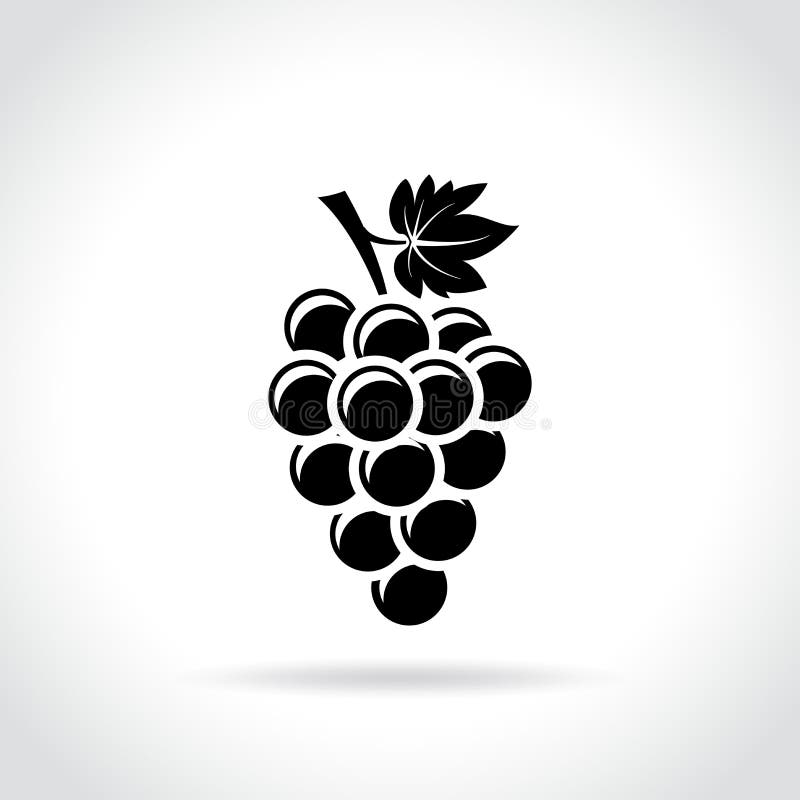 Grapes icon logo stock vector. Illustration of design - 87754514
