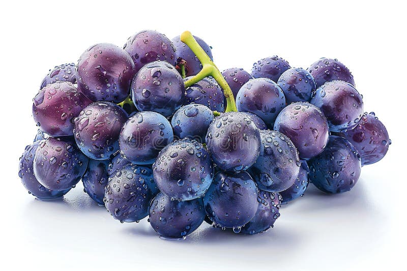 Grapes Isolated on a White Background, with No Shadow, Reflection, Blur ...