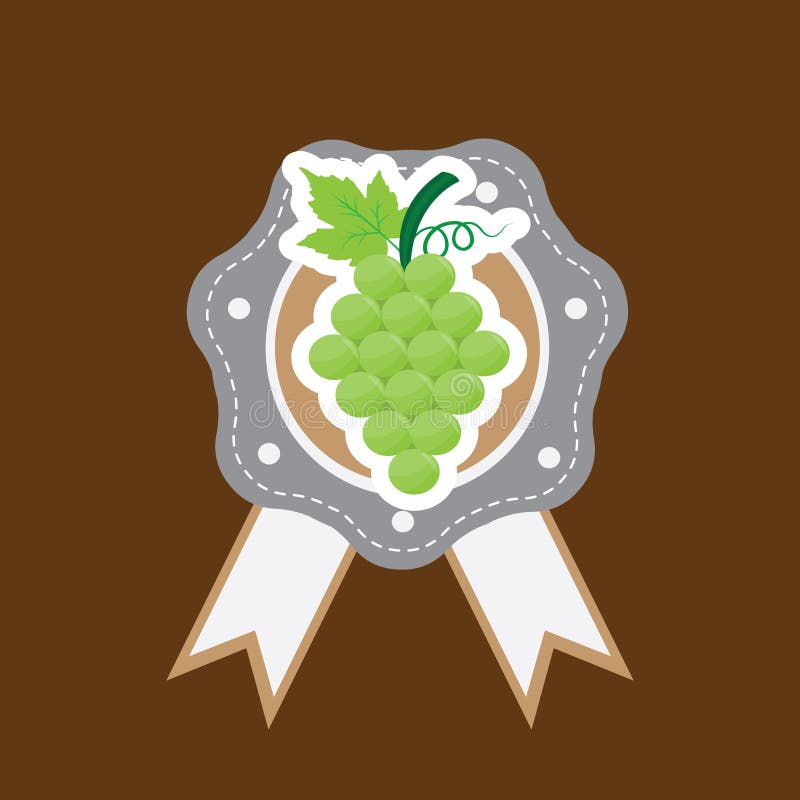 Grapes Label. Vector Illustration Decorative Design Stock Vector ...