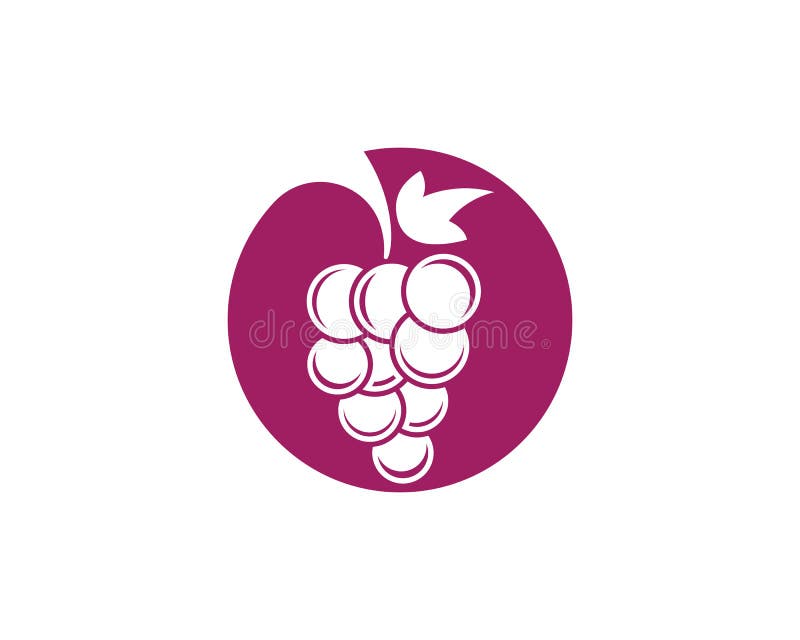 Grapes Logo Template Vector Icon Stock Vector - Illustration of table ...