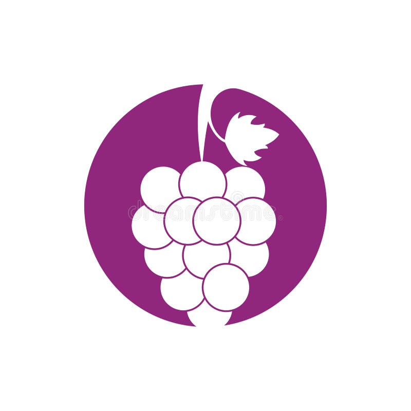 Grapes Logo Template Vector Icon Illustration Stock Vector ...
