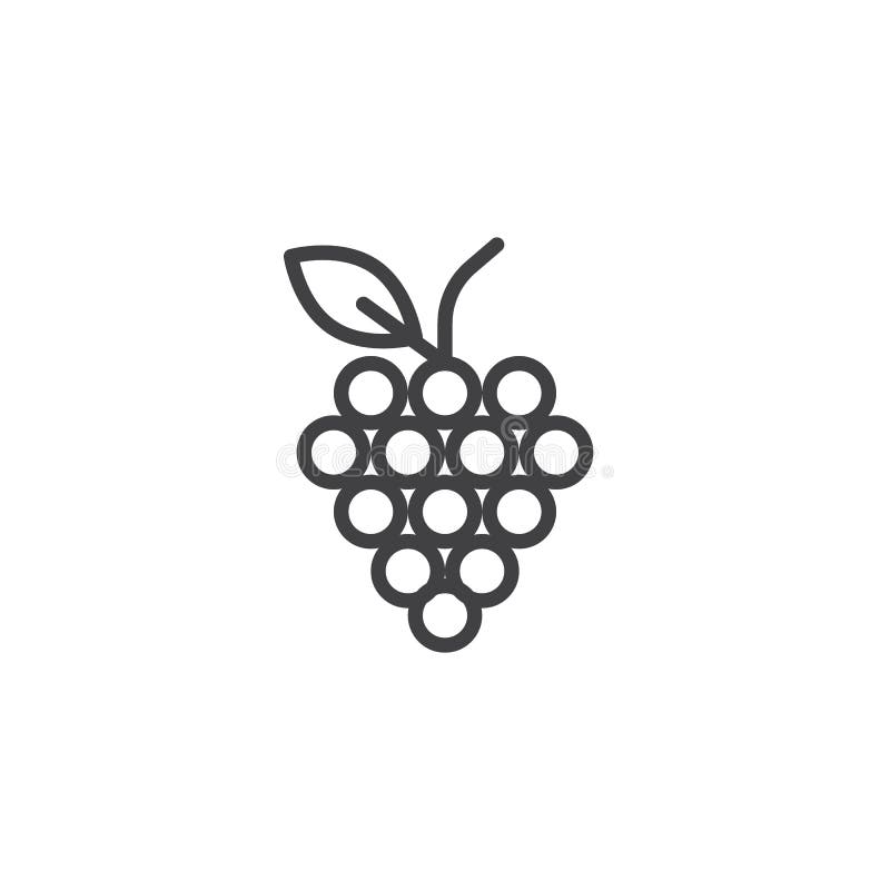 Grapes Outline Icon Vector for Your Website Design, Logo, App, UI ...