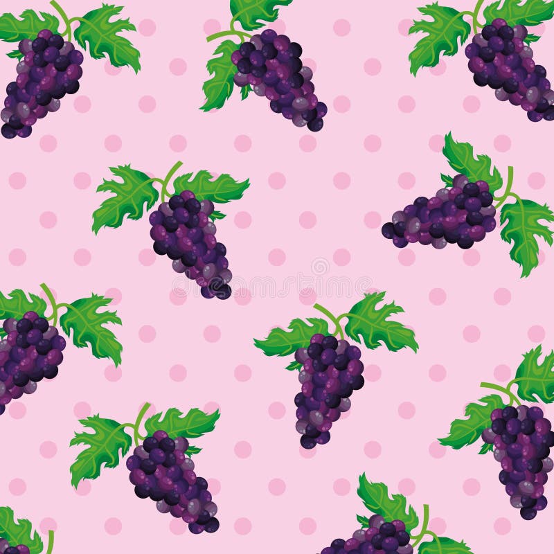 Grapes pattern vector stock vector. Illustration of natural - 230317639